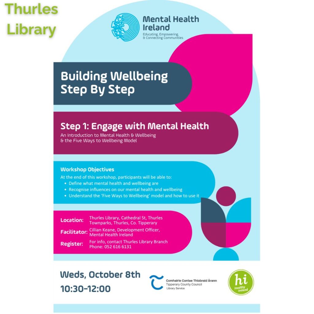 5 Ways to Wellbeing with Mental Health Ireland – Thurles Library ...